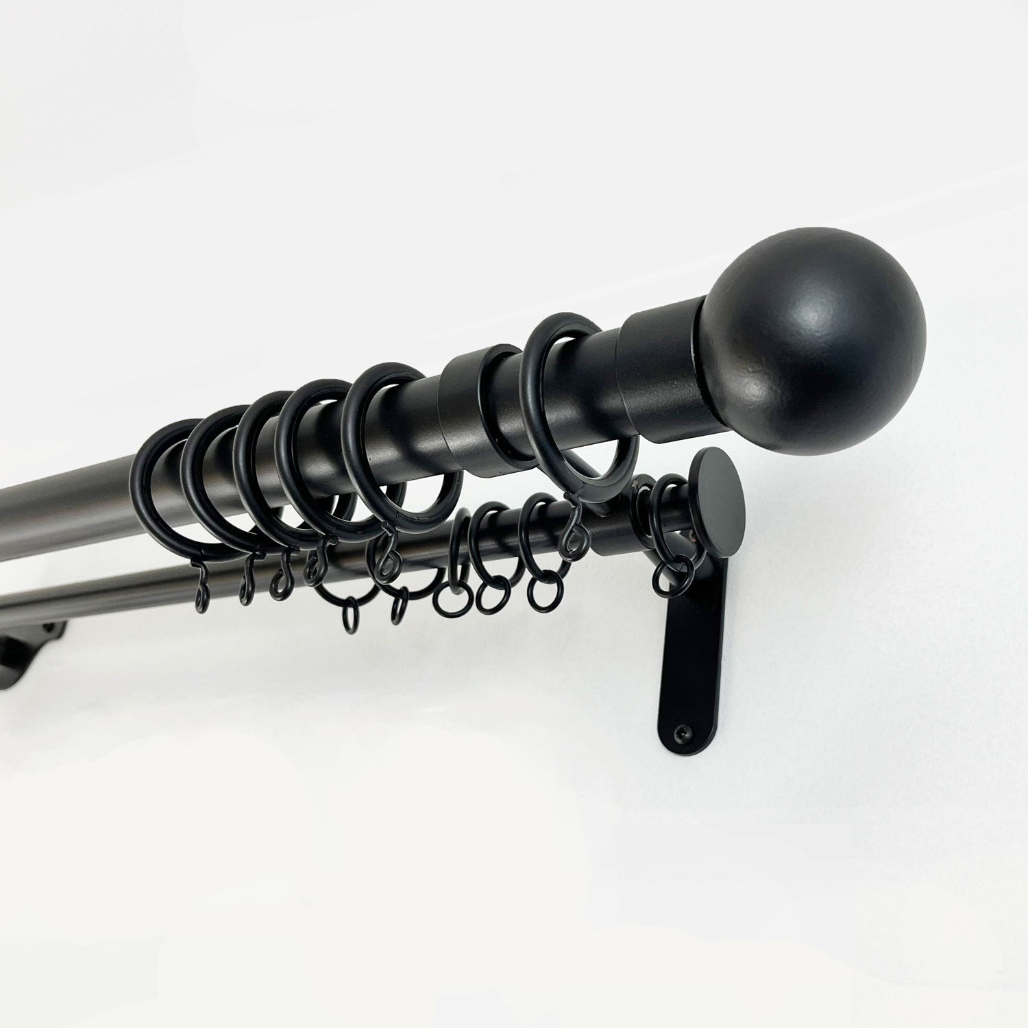 32mm/19mm Double Curtain Pole with Ball/Stopper finials | LINEAR