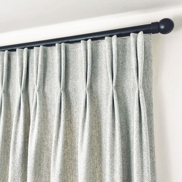 Round38 wall fix curtain track pack with ball finials | LINEAR