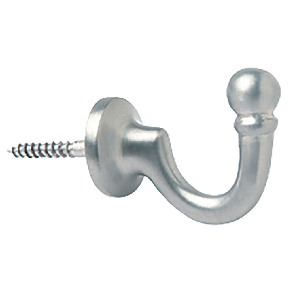 Pair of tieback hooks in Pewter finish | LINEAR